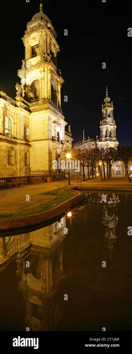 The Standehaus and Hofkirche, Bruhl Terrace, Dresden, Germany Stock ...