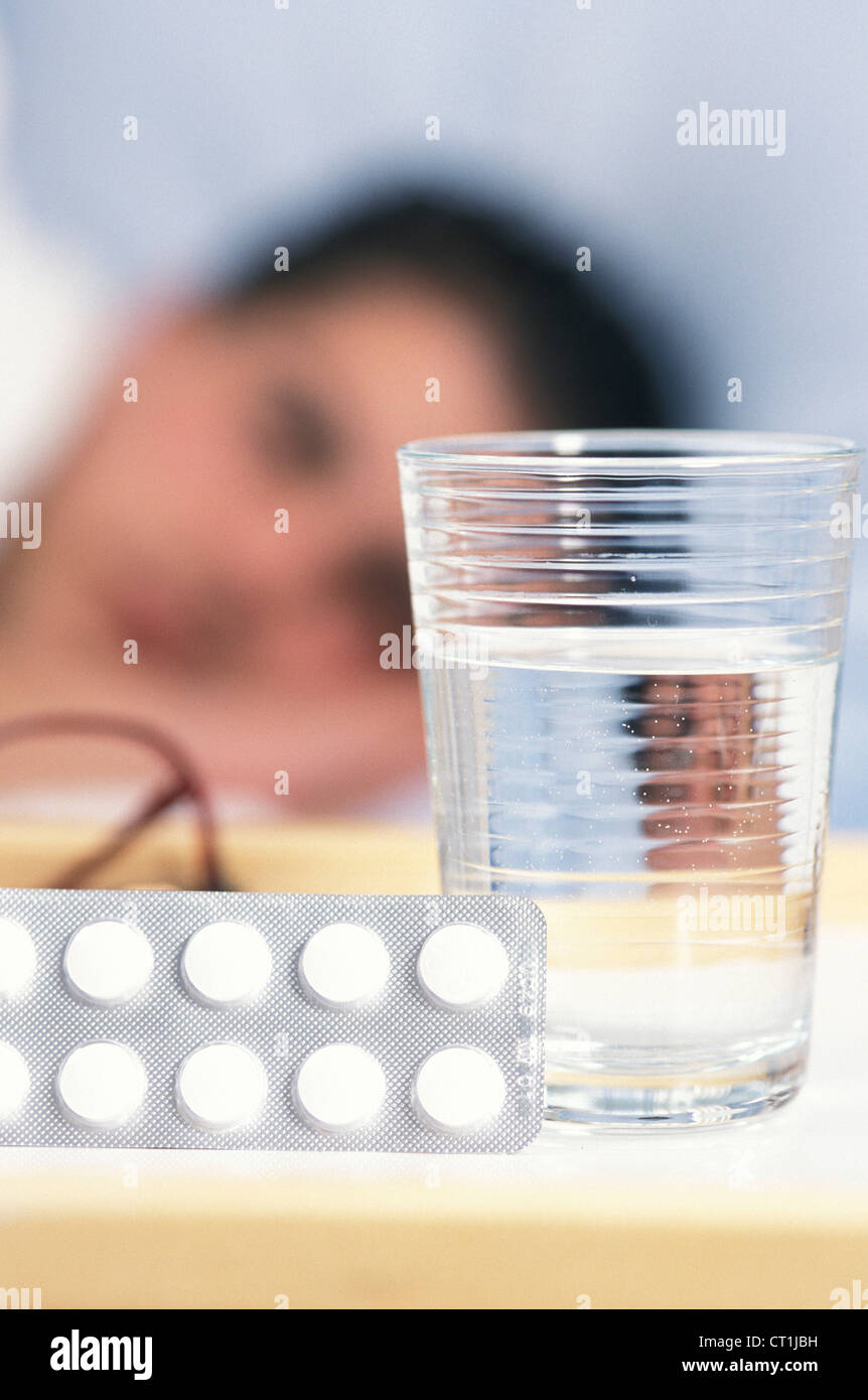 MAN TAKING MEDICATION Stock Photo - Alamy