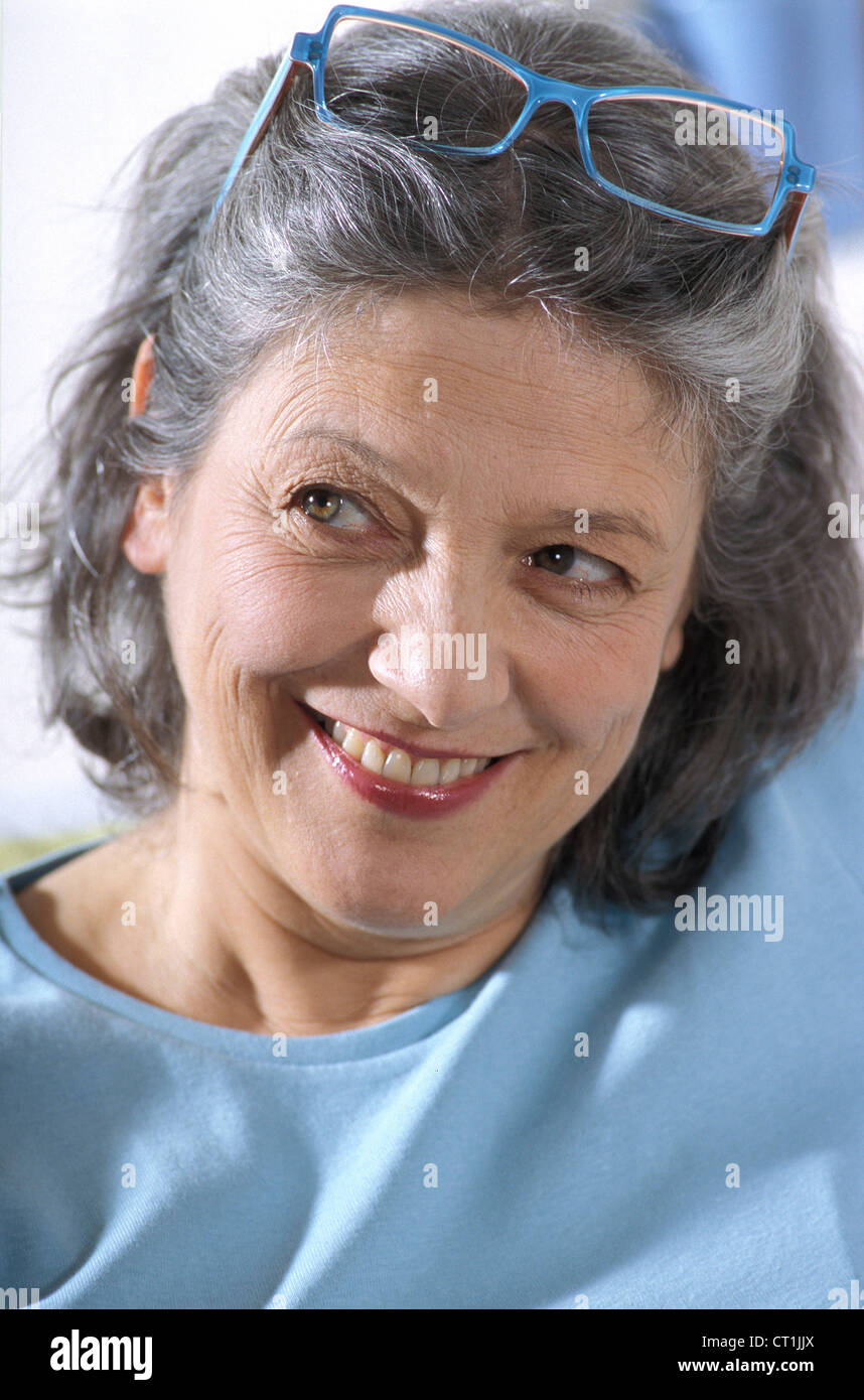 PORTRAIT OF -65 YR-OLD WOMAN Stock Photo - Alamy