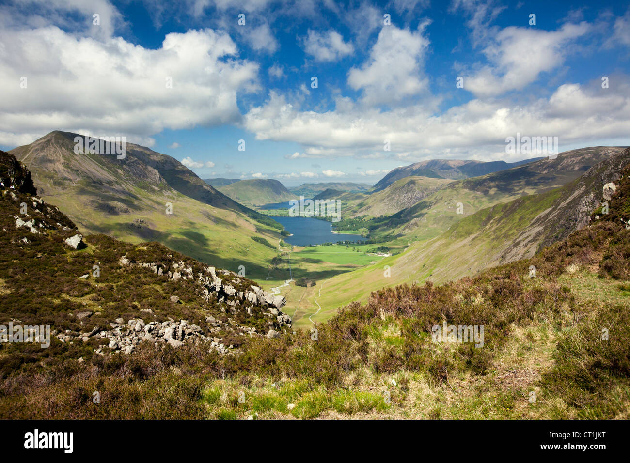 Buttermere And Crummock Water With Red Pike And Grasmoor Mountains, The ...