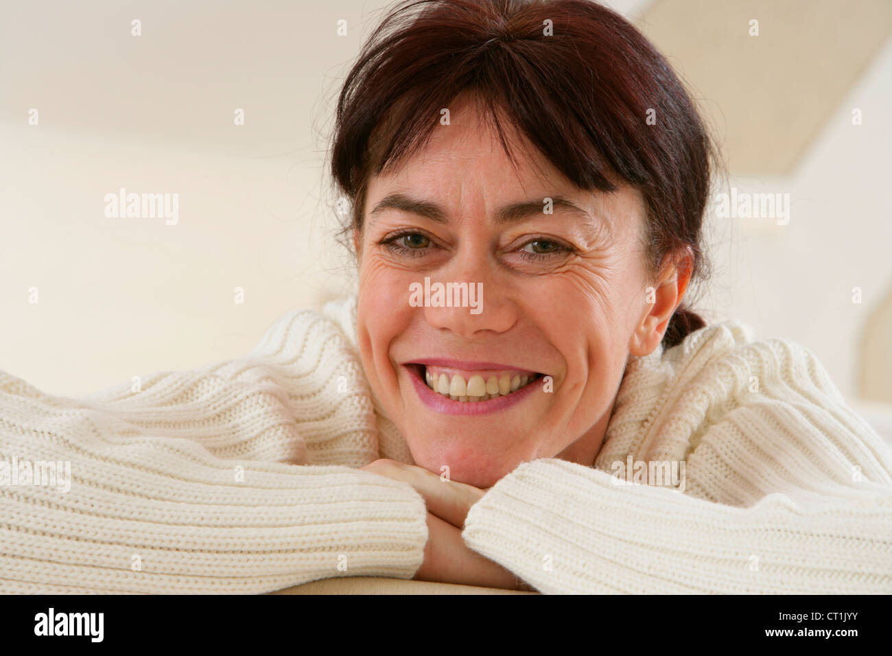 PORTRAIT OF -65 YR-OLD WOMAN Stock Photo - Alamy