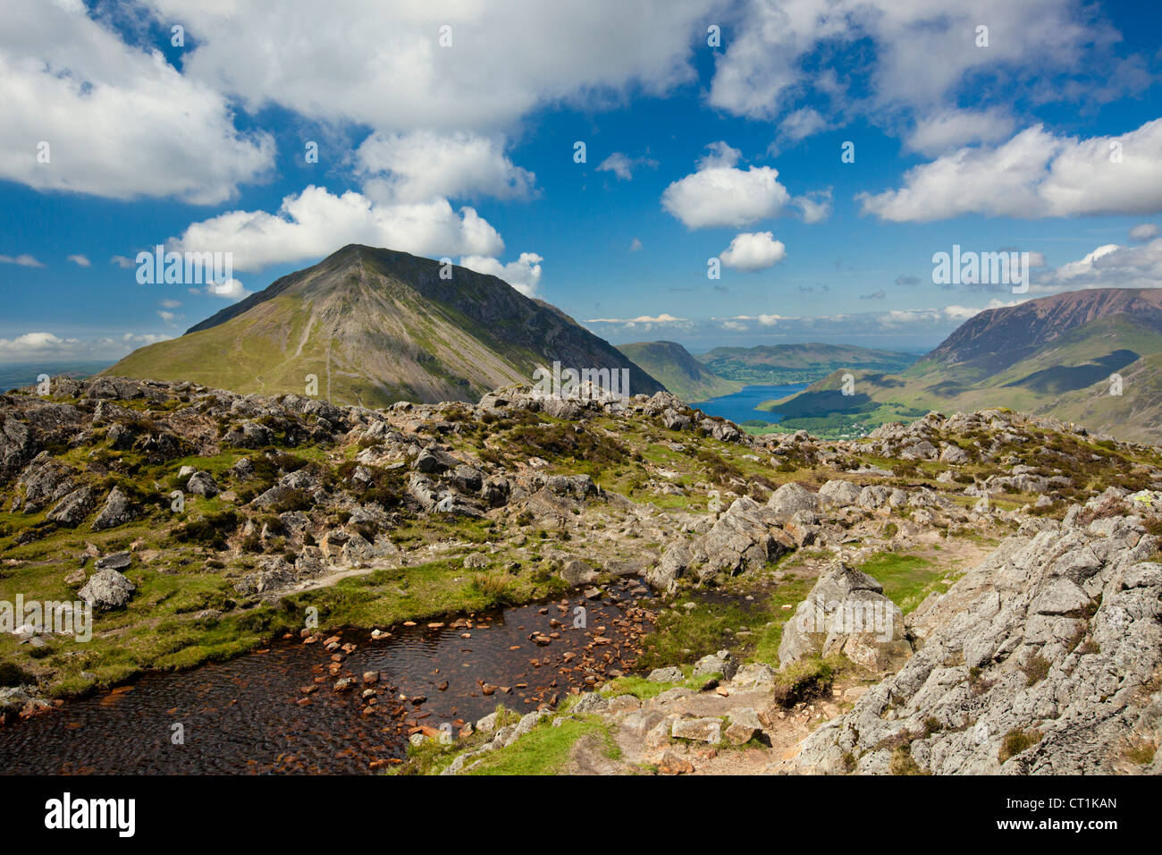 Buttermere Lake Red Pike And Grasmoor Mountains Viewed From Haystacks ...