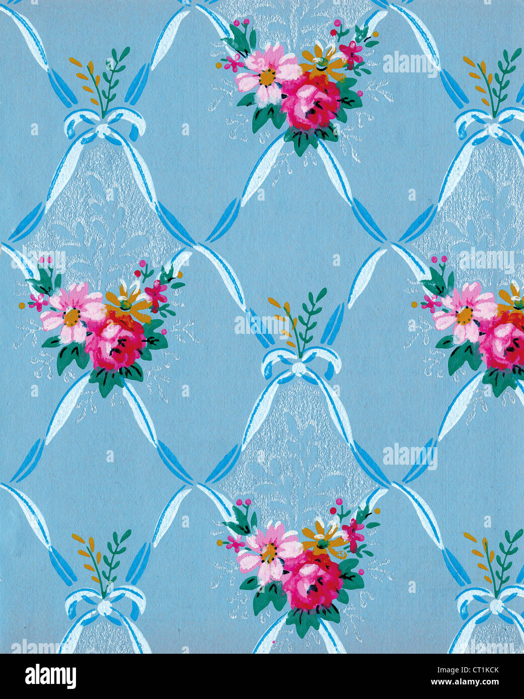 Vintage American Wallpaper Pattern 1930s Stock Photo - Alamy