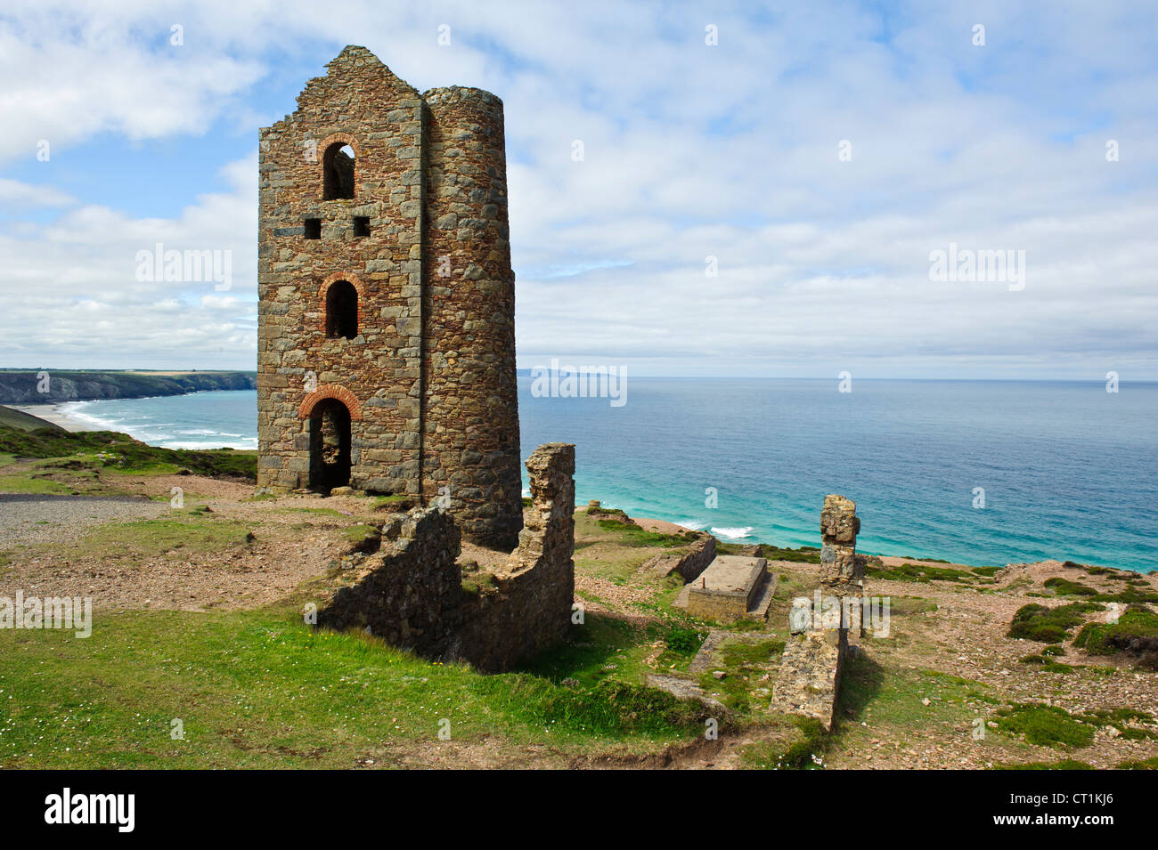 Wheal Coates engine house St Agnes North Coast Cornwall England Stock ...
