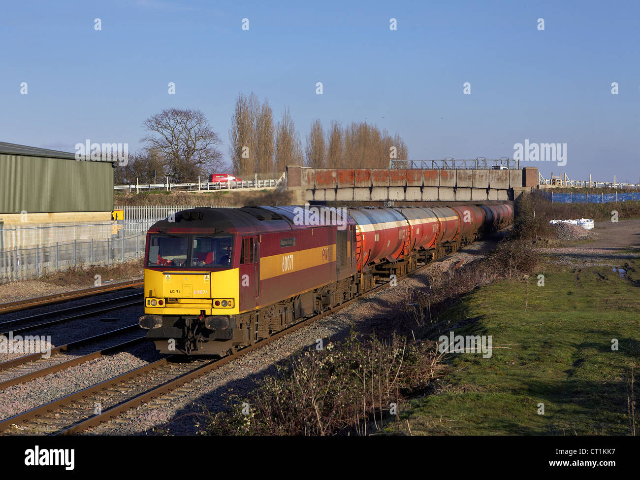 dbs 60071 heads through the site of challow station oxfordshire with ...