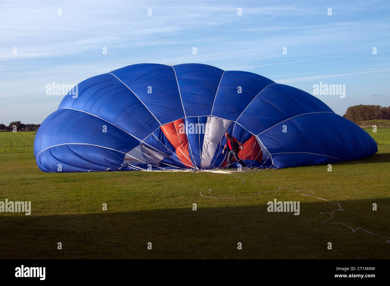 air balloon on the ground Stock Photo - Alamy