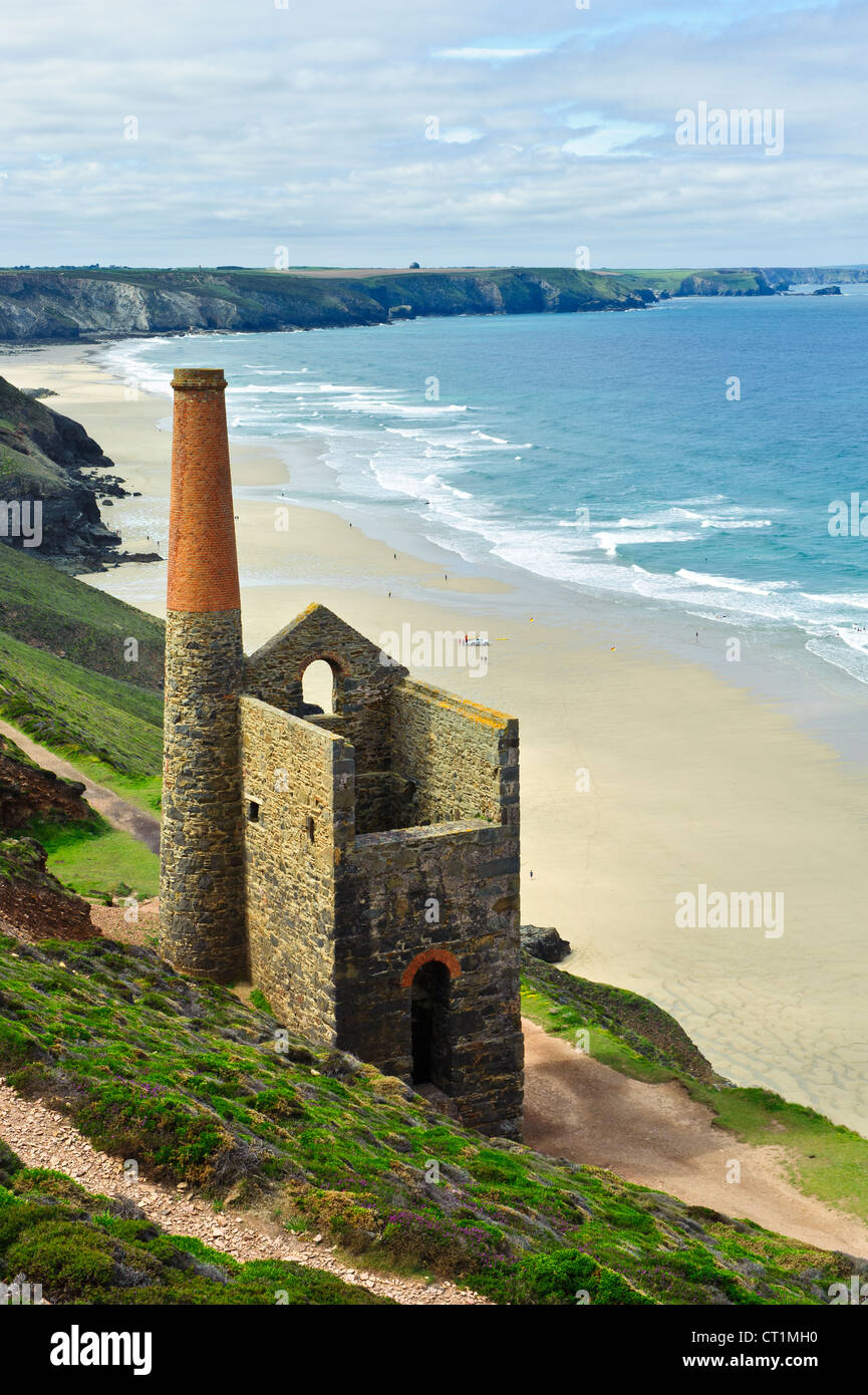 Wheal Coates engine house St Agnes North Coast Cornwall England Stock ...