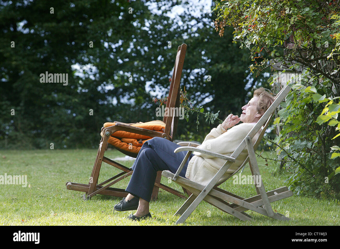 ELDERLY PERSON RESTING Stock Photo - Alamy