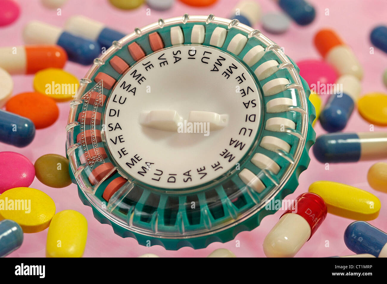 Colored pill boxes hi-res stock photography and images - Alamy