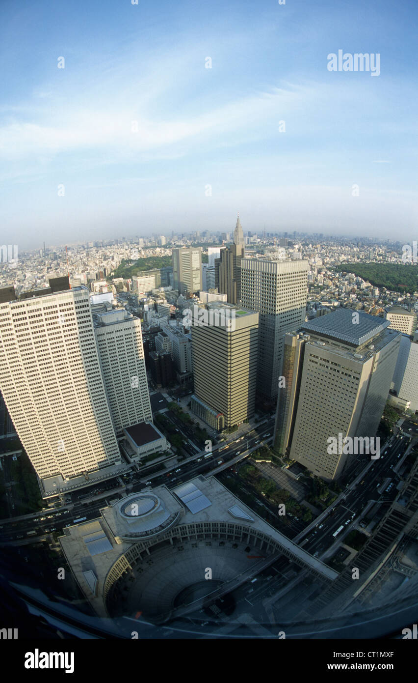 Japan, Tokyo, city skyline as seen from the 45th floor of the Tokyo ...