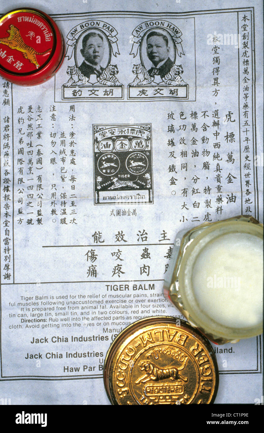 Tiger balm ointment medicine chinese hi-res stock photography and ...