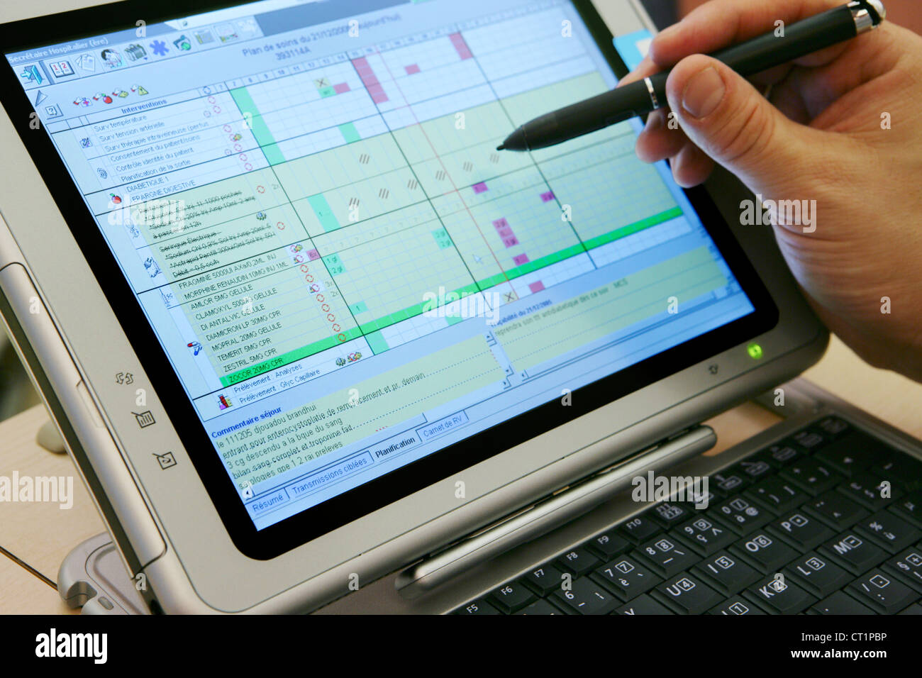 Computer Medical Records Screen High Resolution Stock Photography and ...