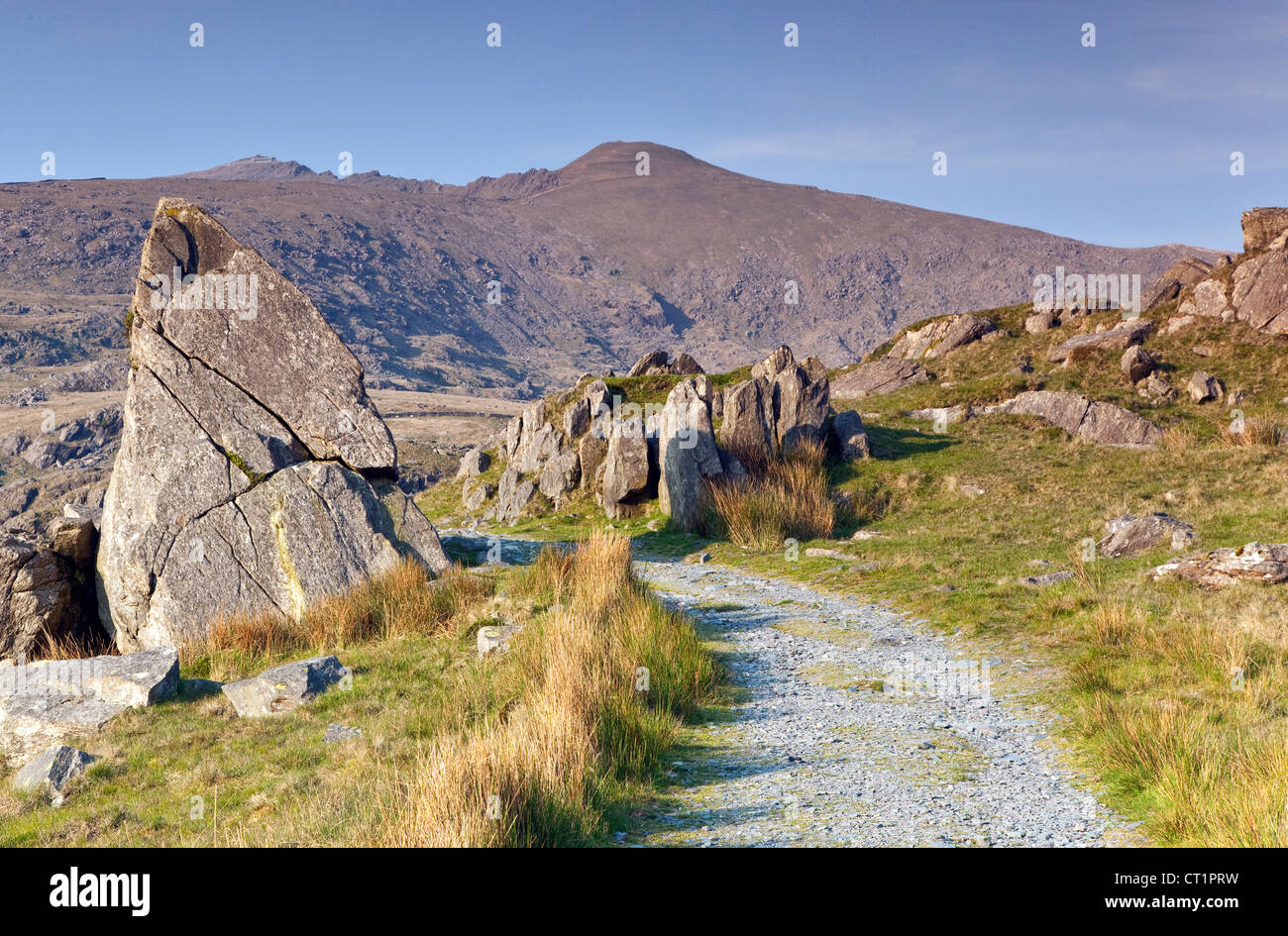Rhyd-Ddu path to Snowdon mountains, Snowdonia National Park Gwynedd ...
