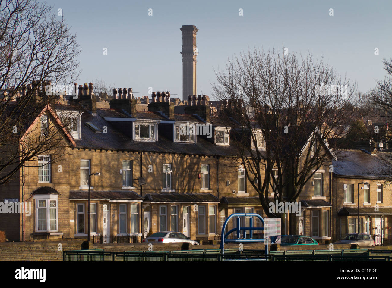 West Park, Girlington, Bradford; with Listers Mill in the background ...