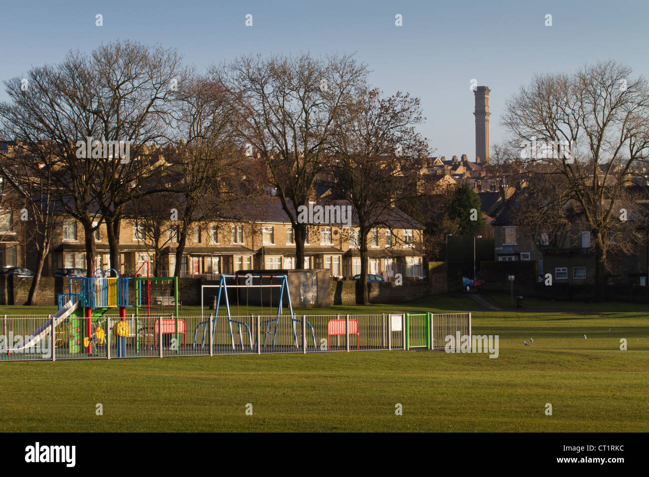 West Park, Girlington, Bradford; with Listers Mill in the background ...