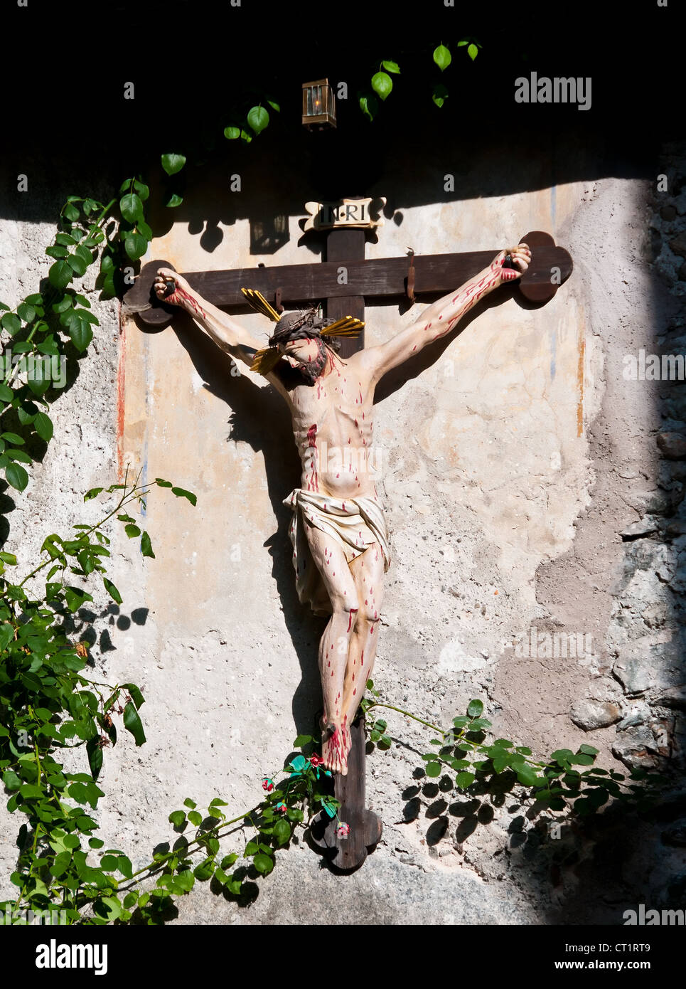 Wall hanging crucifix Stock Photo - Alamy