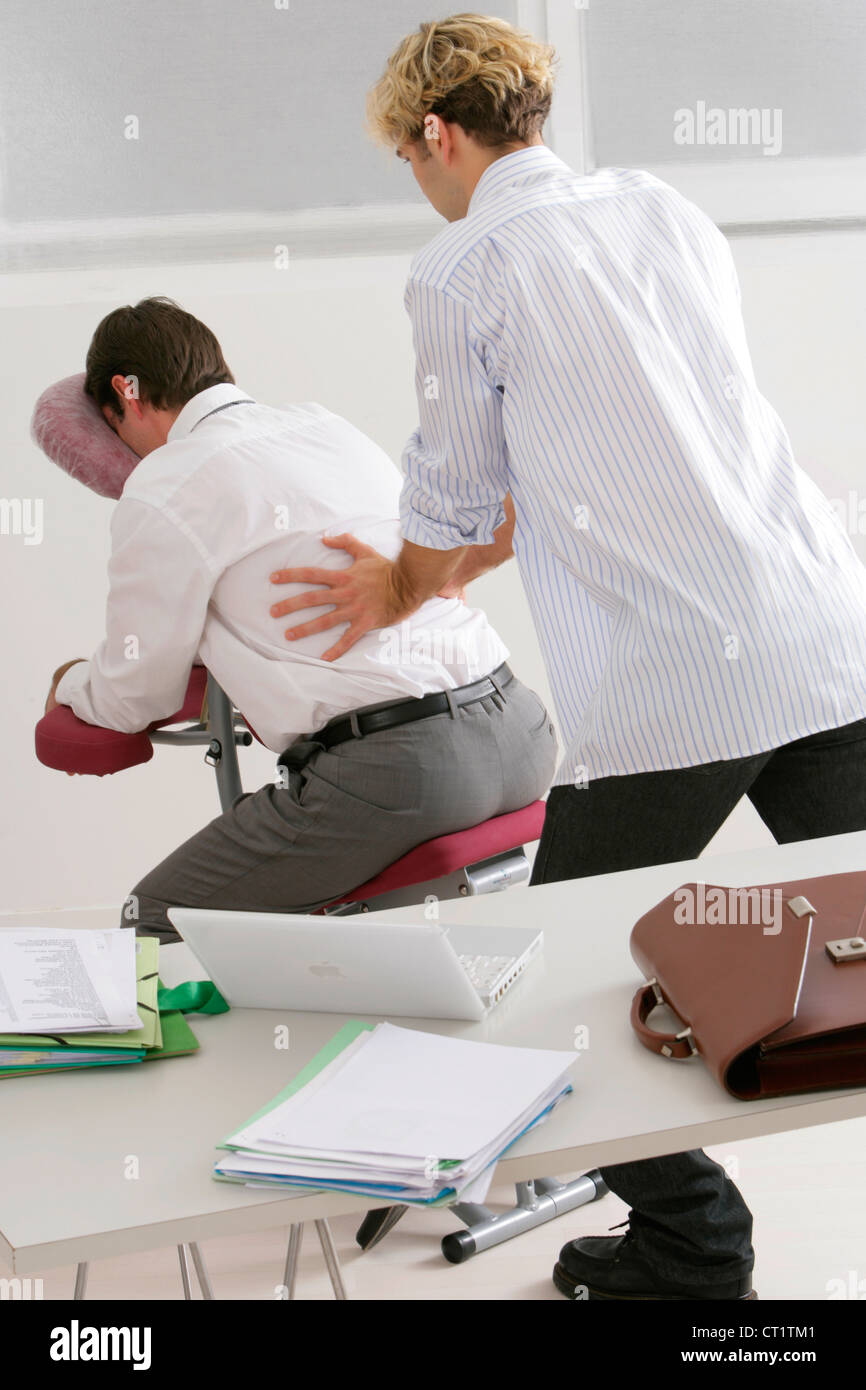 MAN BEING MASSAGED Stock Photo - Alamy