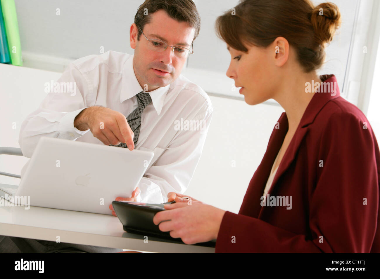 INTERVIEW IN AN OFFICE Stock Photo - Alamy