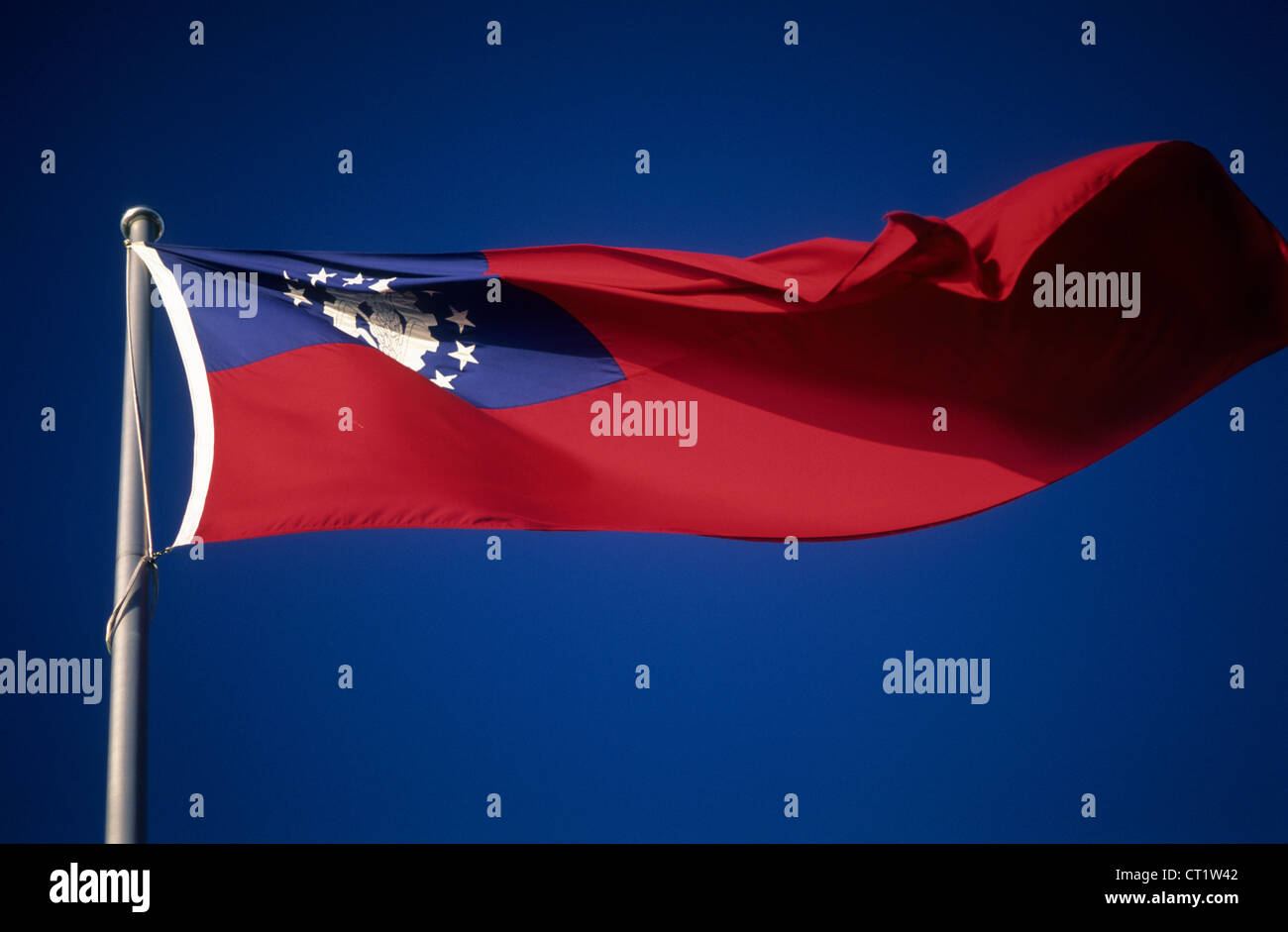 The national flag/colours of Myanmar Stock Photo - Alamy