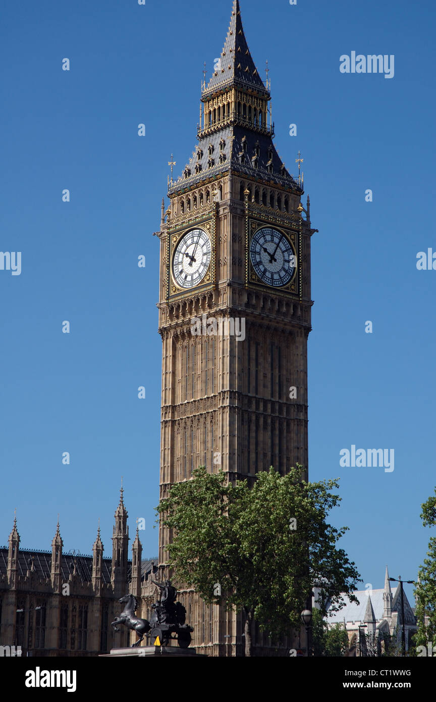 Palace of Westminster clock tower, London, UK Stock Photo - Alamy