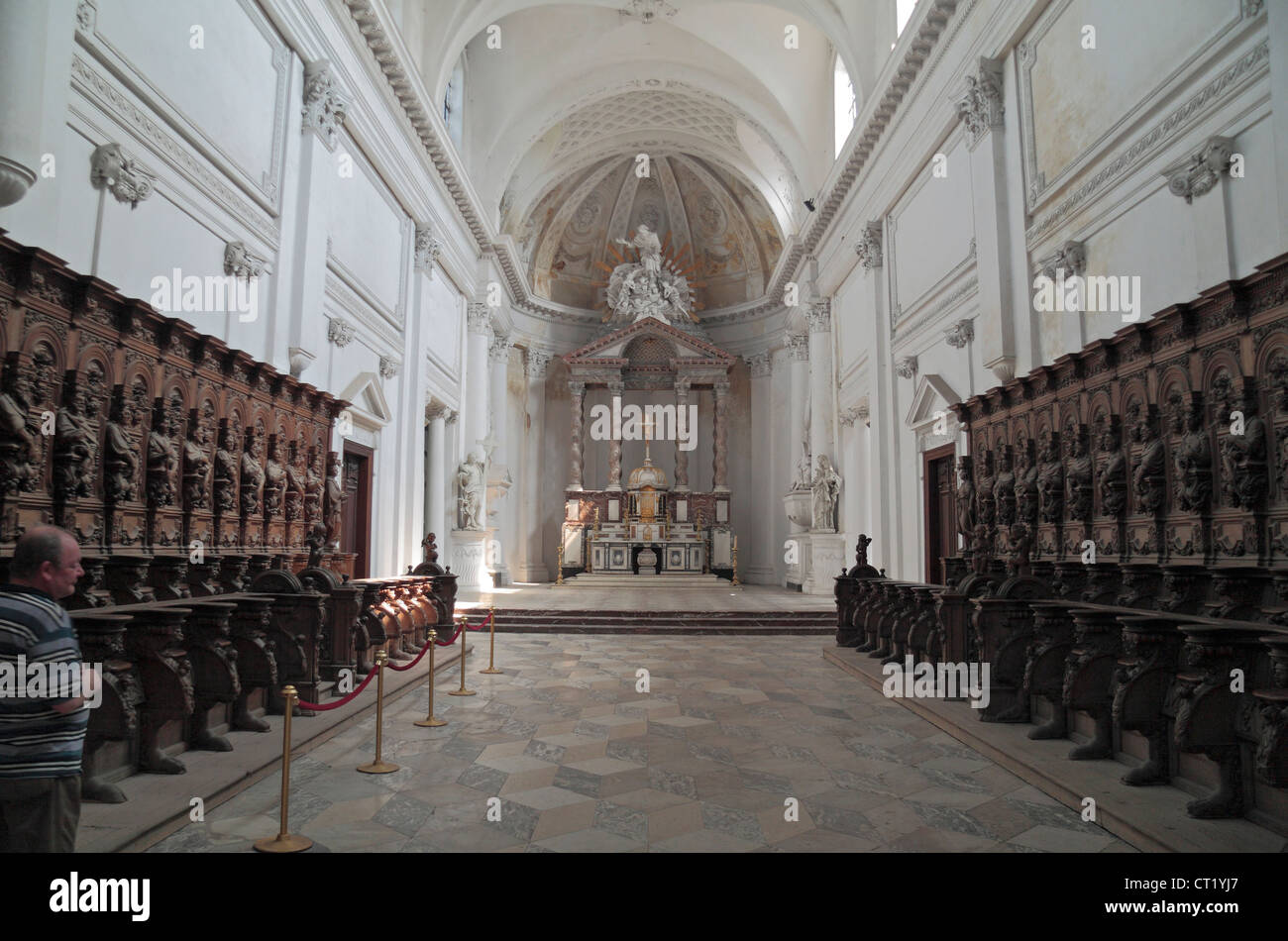 The choir stalls inside at the Floreffe Abbey, Belgium Stock Photo - Alamy