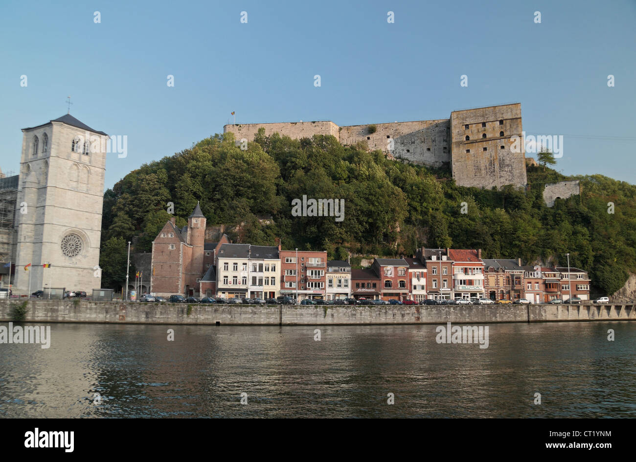 The Li Tchestia fort above the River Meuse in Huy, Walloon Region ...