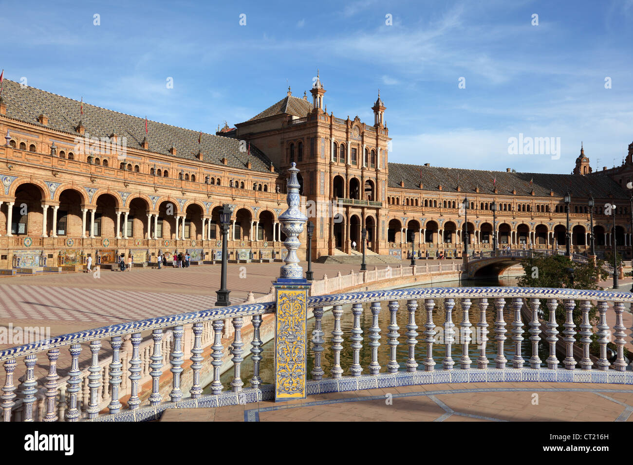 Spanish Square (Plaza de Espana) in Seville, Andalusia Spain Stock ...