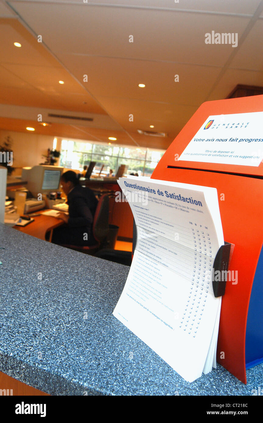 HOSPITAL RECEPTION AREA Stock Photo - Alamy