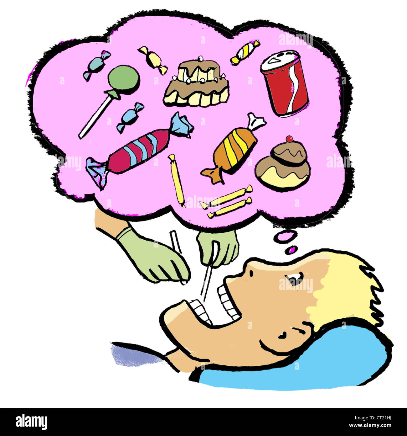 DENTAL HYGIENE, DRAWING Stock Photo - Alamy