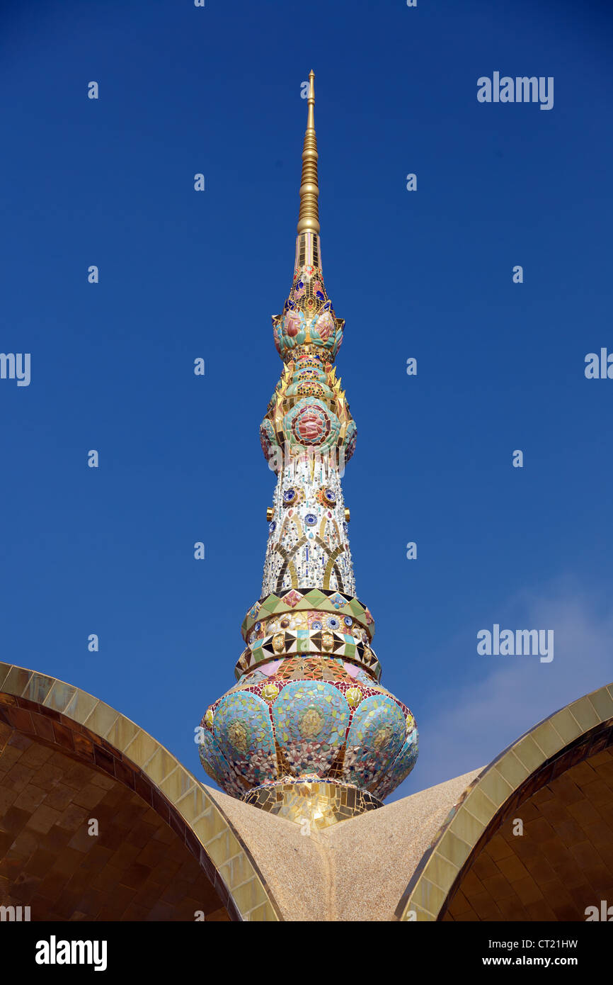 temple spire decorated with ceramic ,wat Phasornkaew, Thailand Stock ...