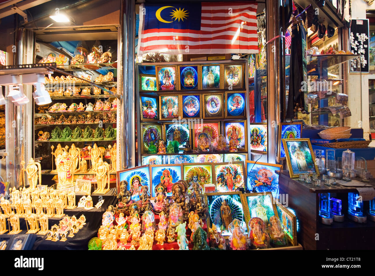 souvenir stand in Hindu Shrine in Temple Cave at Batu Caves, Kuala ...