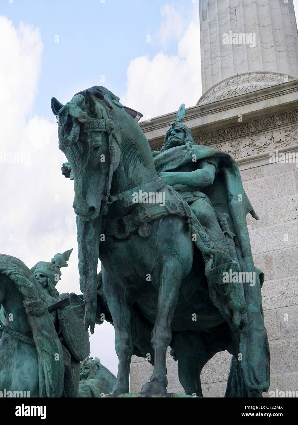 Bronze Statues in Heroes Square in Budapest Hungary Stock Photo - Alamy