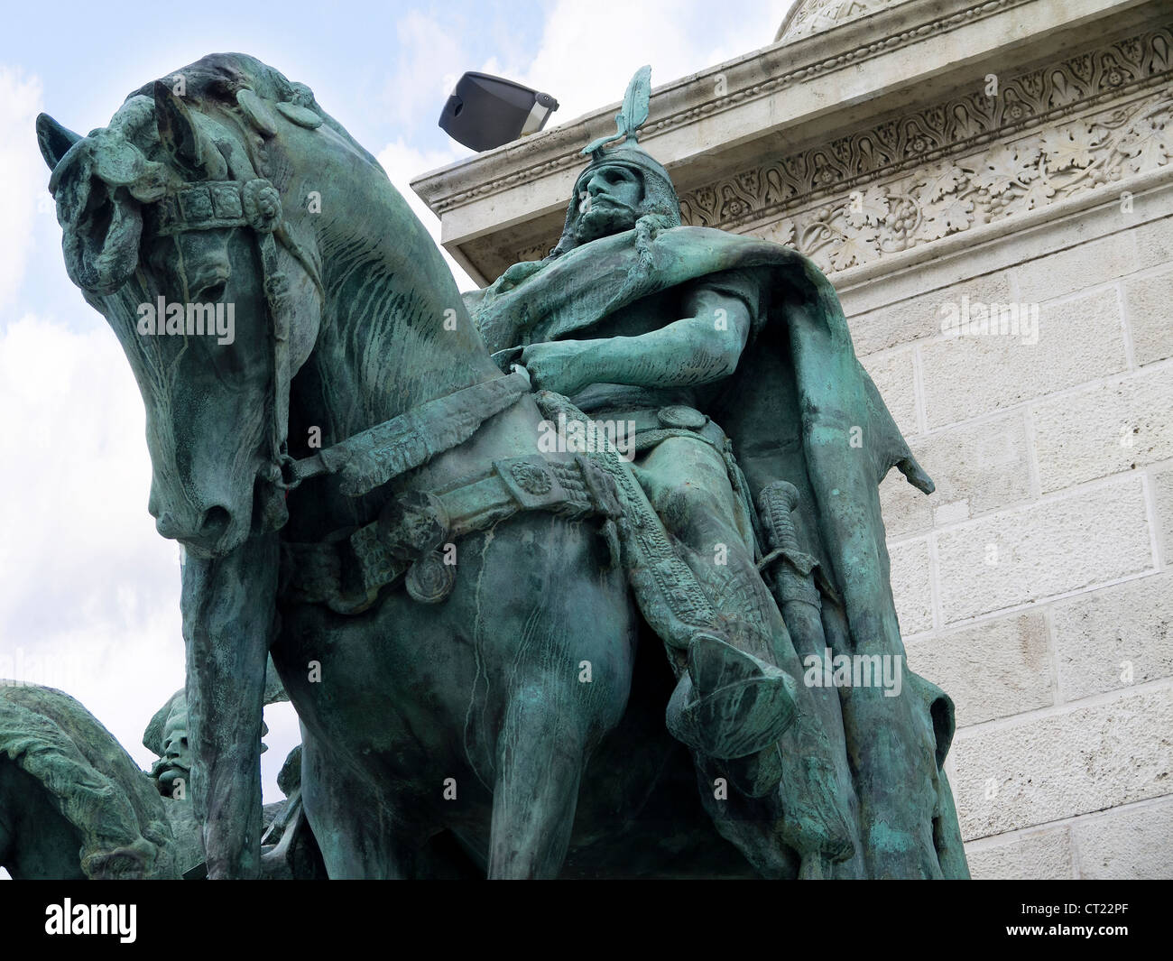 Bronze Statues in Heroes Square in Budapest Hungary Stock Photo - Alamy
