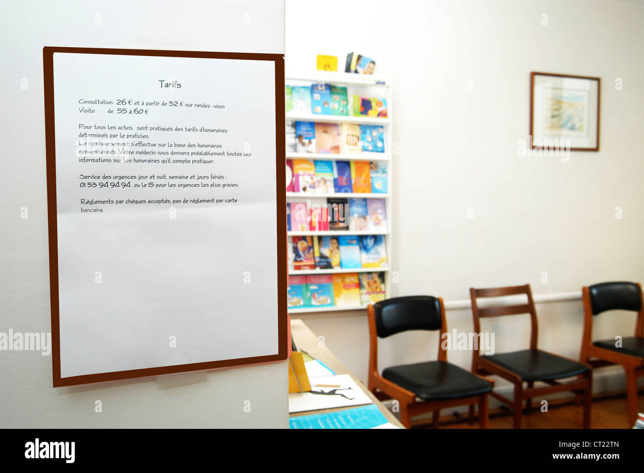 Poster in doctors surgery hi-res stock photography and images - Alamy