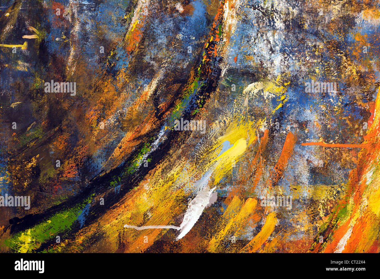 abstract splash of paintings on flat surface Stock Photo - Alamy