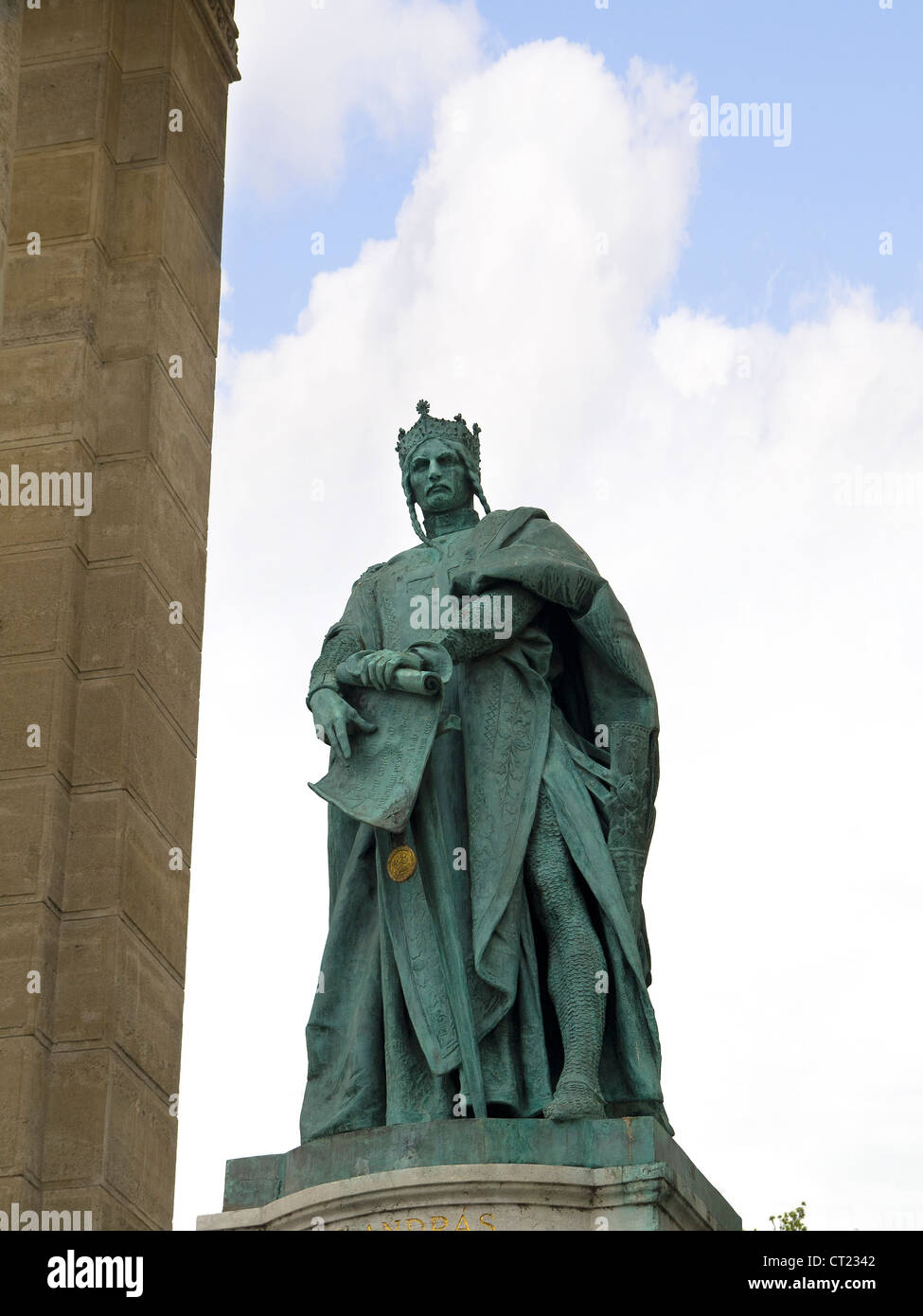 Bronze Statues in Heroes Square in Budapest Hungary Stock Photo - Alamy