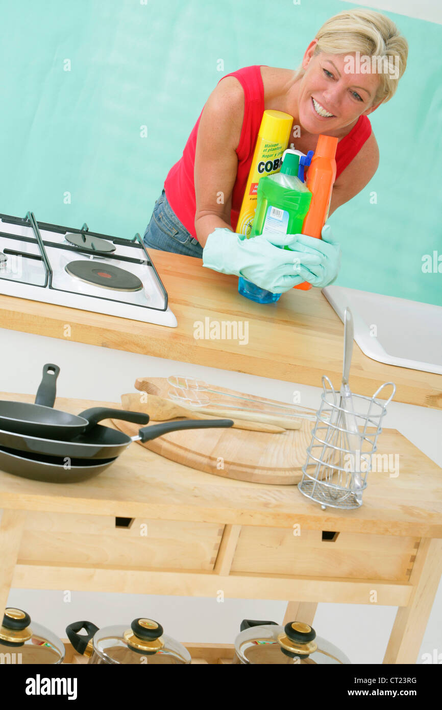 ELDERLY PERSON DOING HOUSEWORK Stock Photo - Alamy