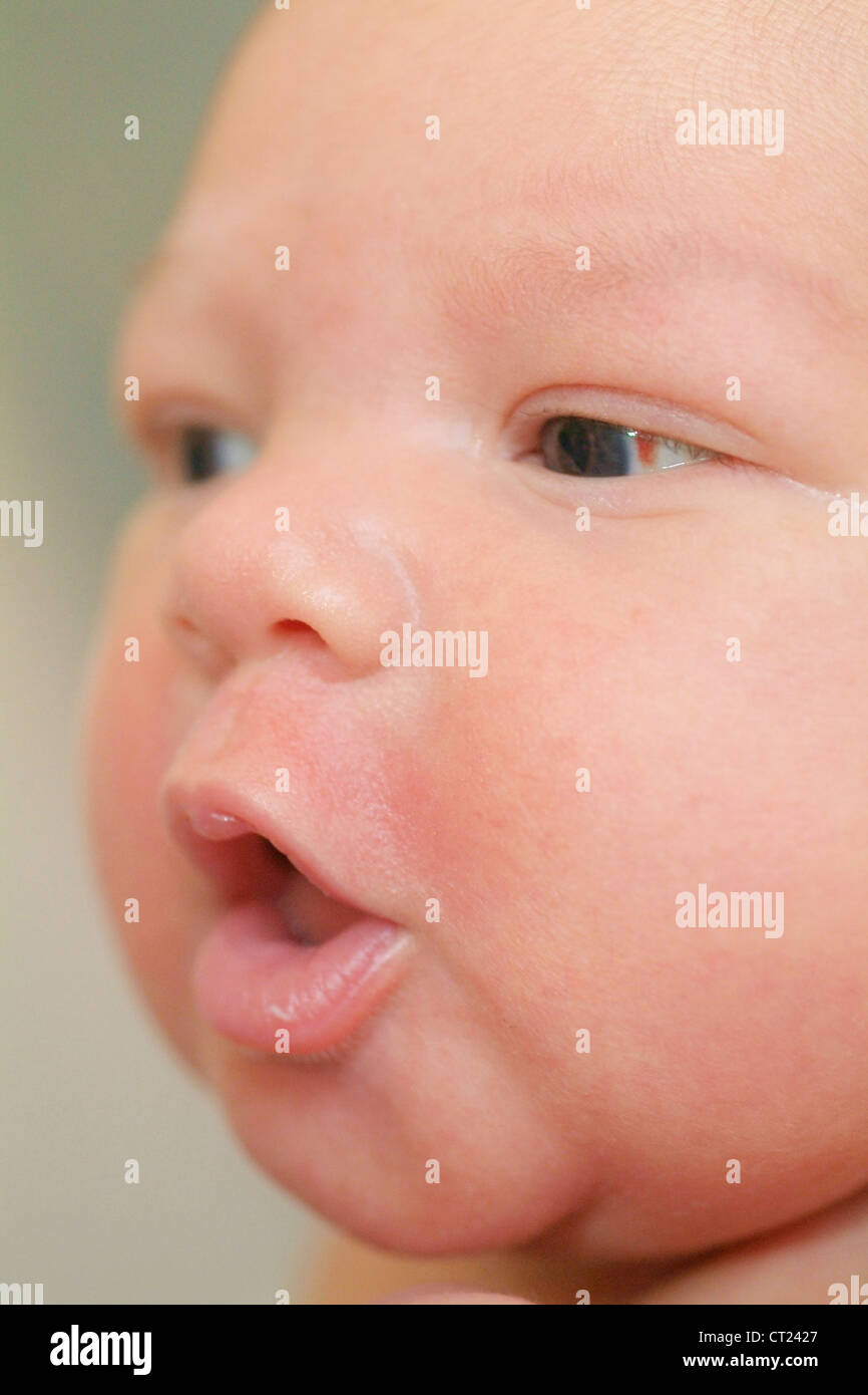 NEWBORN BABY FACE Stock Photo - Alamy