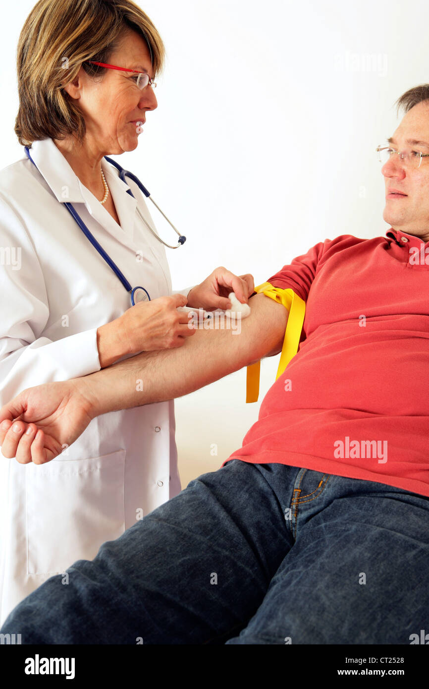 BLOOD SPECIMEN IN A MAN Stock Photo - Alamy