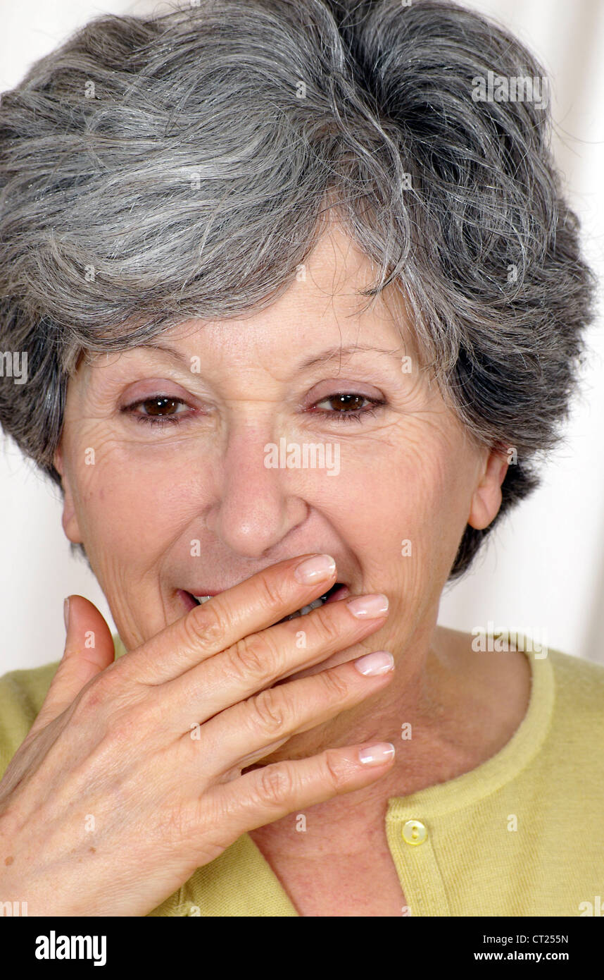 PORTRAIT OF -65 YR-OLD WOMAN Stock Photo - Alamy