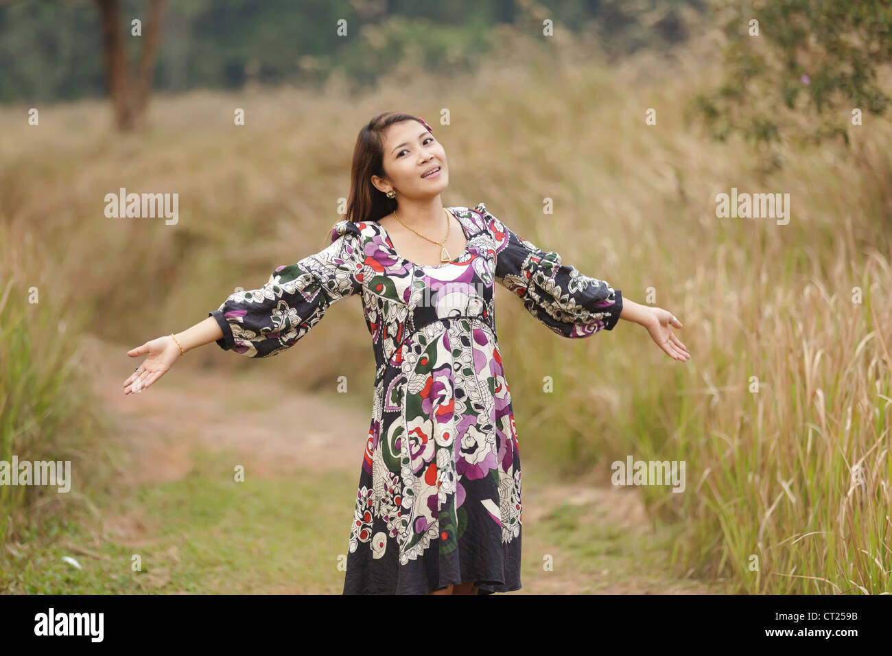 woman breathing in wild nature scenery, thailand Stock Photo - Alamy