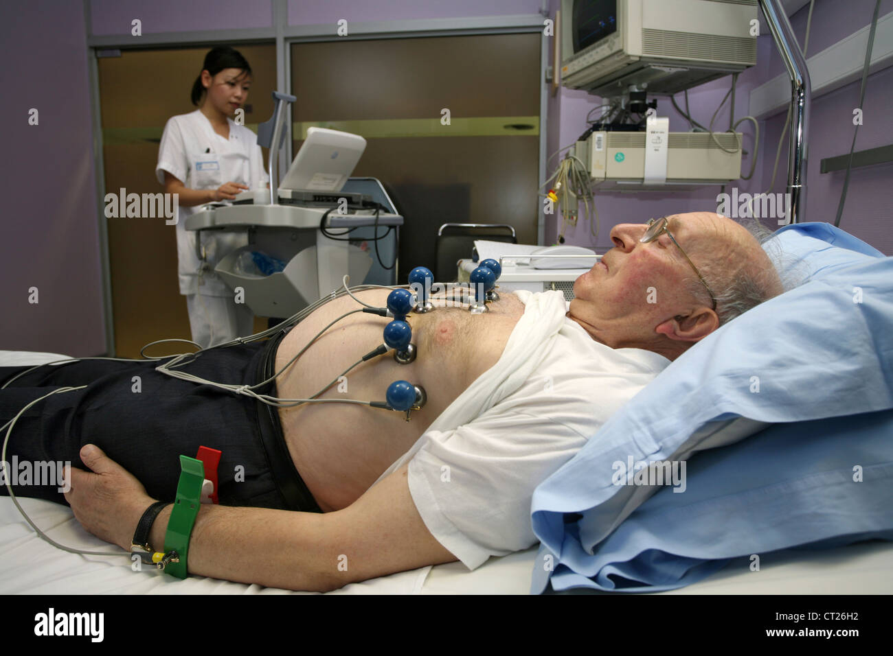 ECG OF AN ELDERLY PERSON Stock Photo - Alamy
