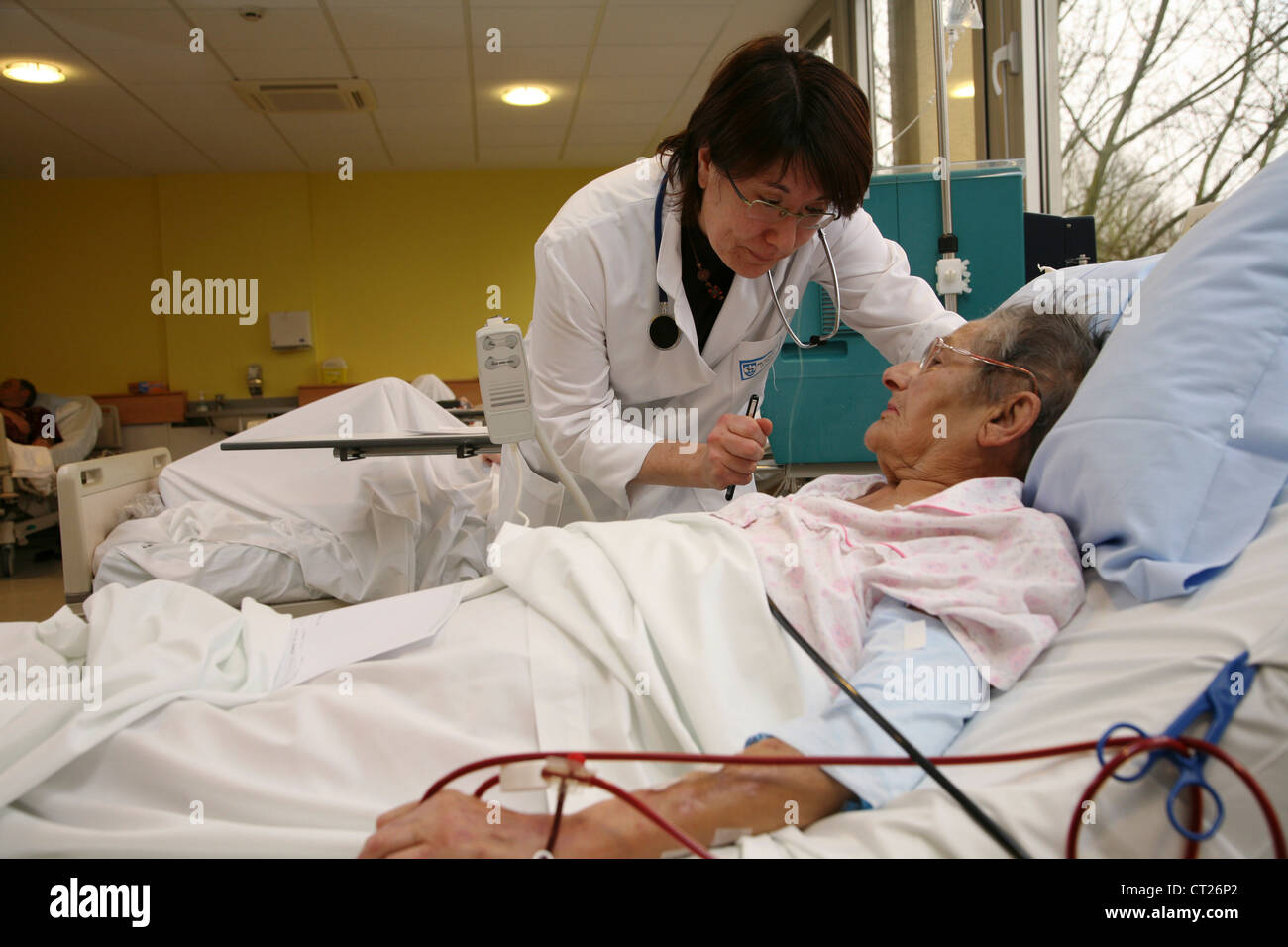 HEMODIALYSIS, ELDERLY PERSON Stock Photo - Alamy