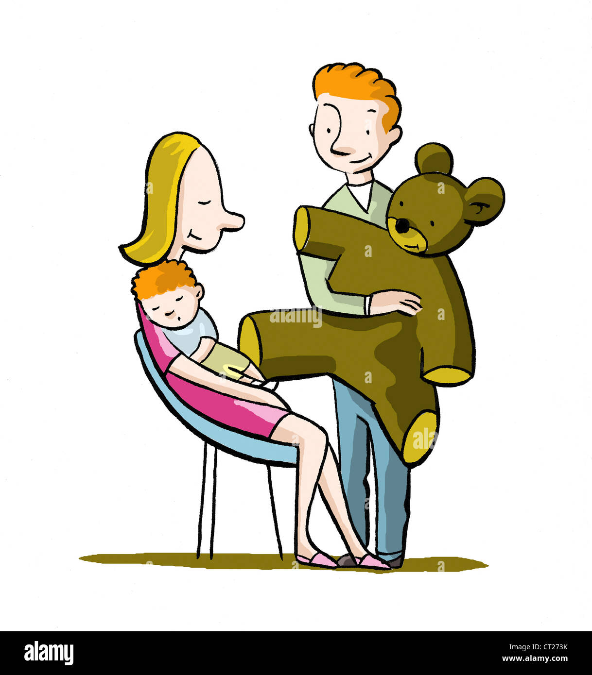 Joyful family parents children Cut Out Stock Images & Pictures - Alamy