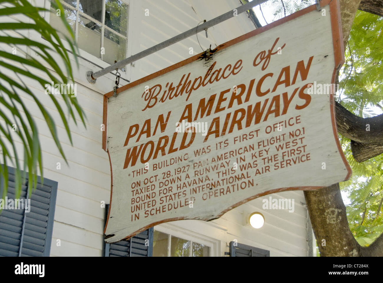 Pan American World Airways sign in Key West, Monroe County, Florida ...