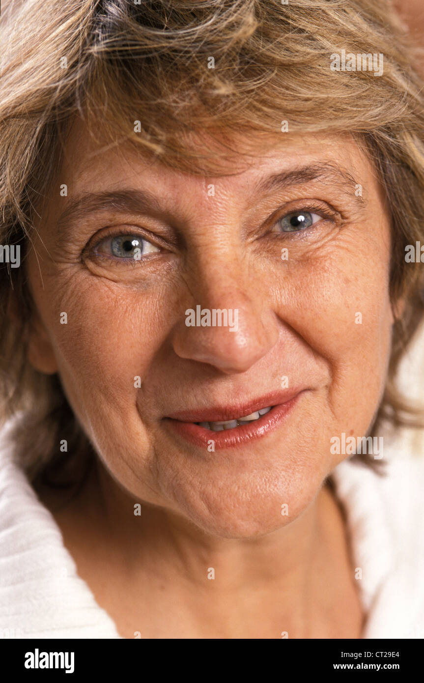 PORTRAIT OF -65 YR-OLD WOMAN Stock Photo - Alamy
