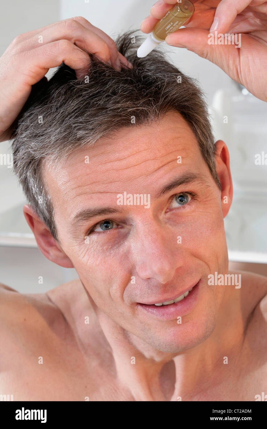 HAIR CARE, MAN Stock Photo - Alamy