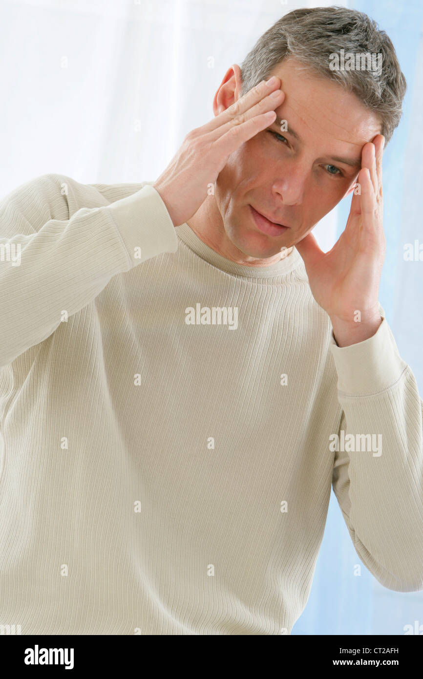 MAN WITH HEADACHE Stock Photo - Alamy