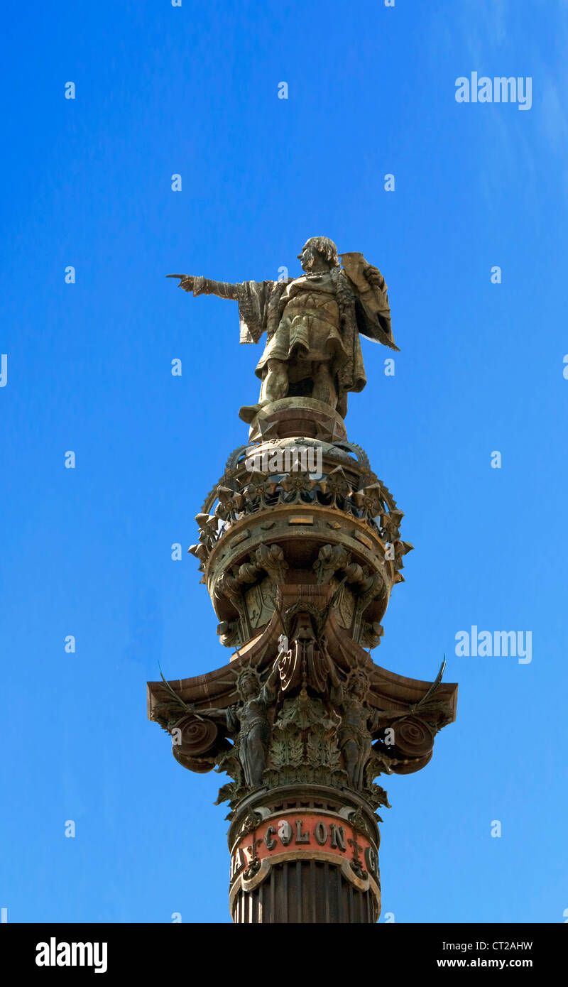 Christopher Colombus monument at Barcelona, Catalonia, Spain Stock ...