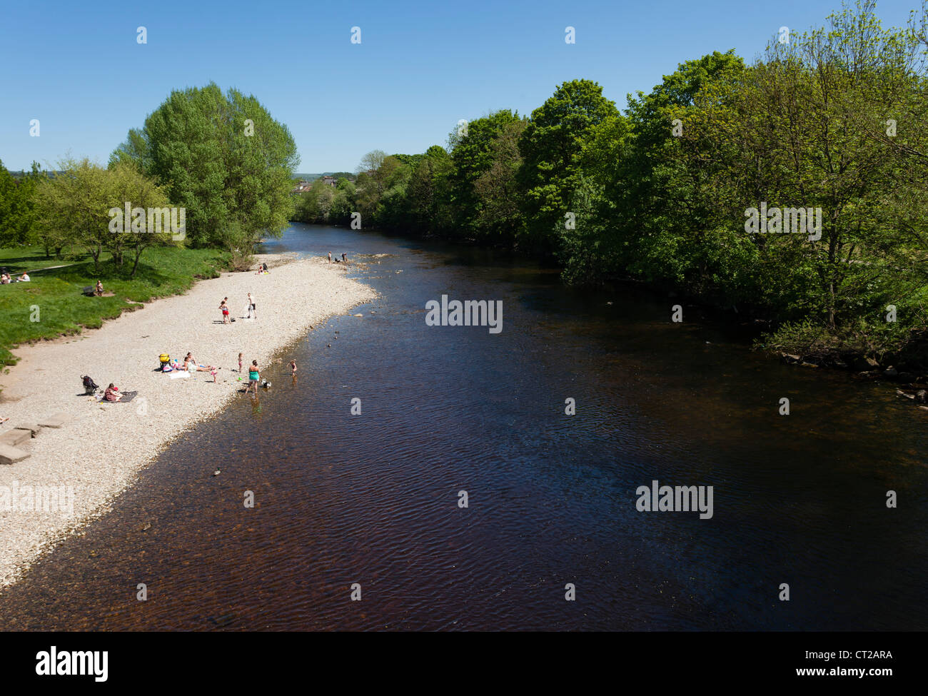 The River Wharfe at Ilkley Stock Photo - Alamy
